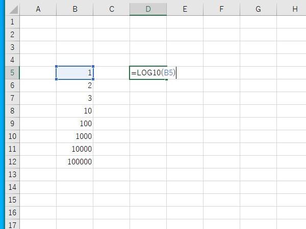 LOG10関数（常用対数） - Using Excel